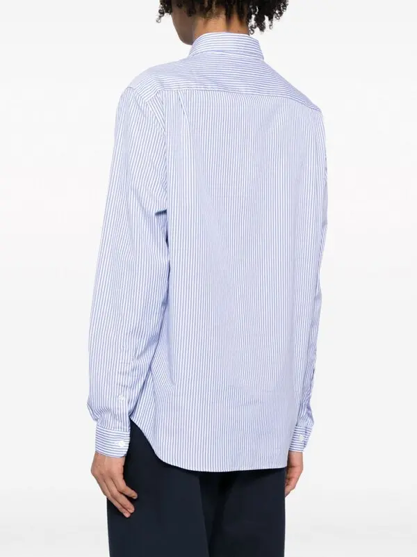 Lacoste Logo-patch Striped Cotton Shirt