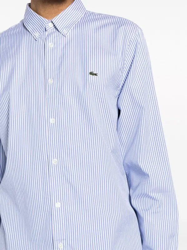Lacoste Logo-patch Striped Cotton Shirt