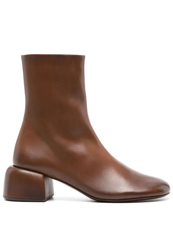 Marsèll 50mm Basata Leather Ankle Boots - Brown