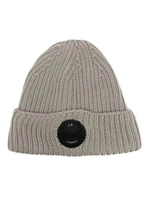 C.P. COMPANY Wool Lens Detail Beanie - Green