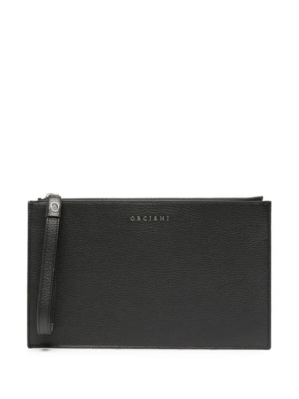 ORTIGNI Leather Clutch - Black