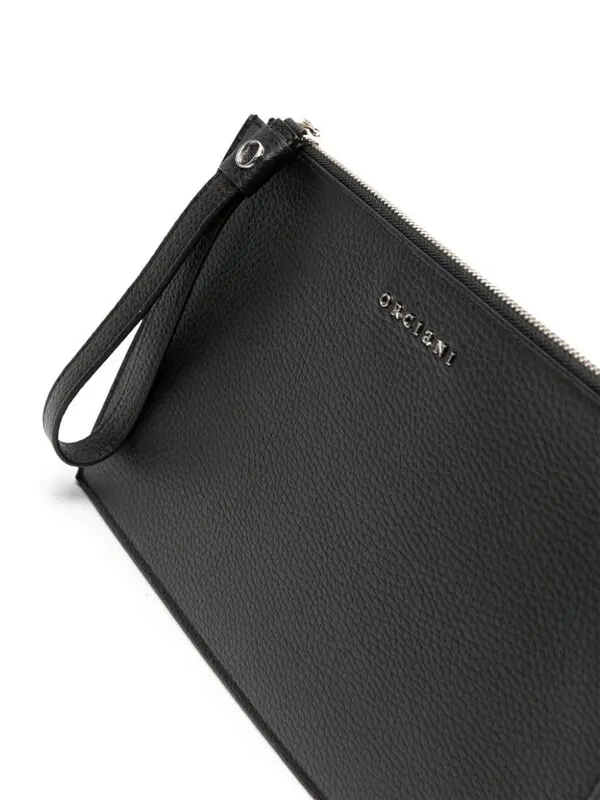 ORTIGNI Leather Clutch - Black