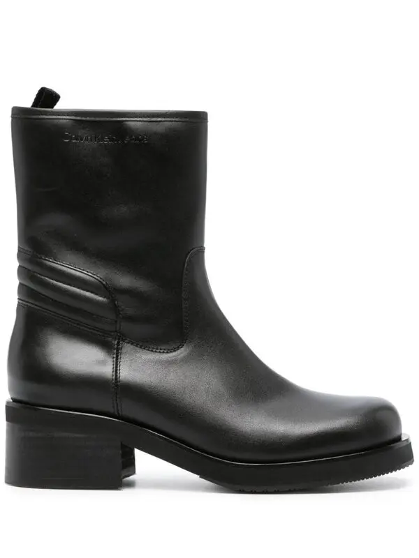 Calvin Klein 55mm Leather Biker Boots
