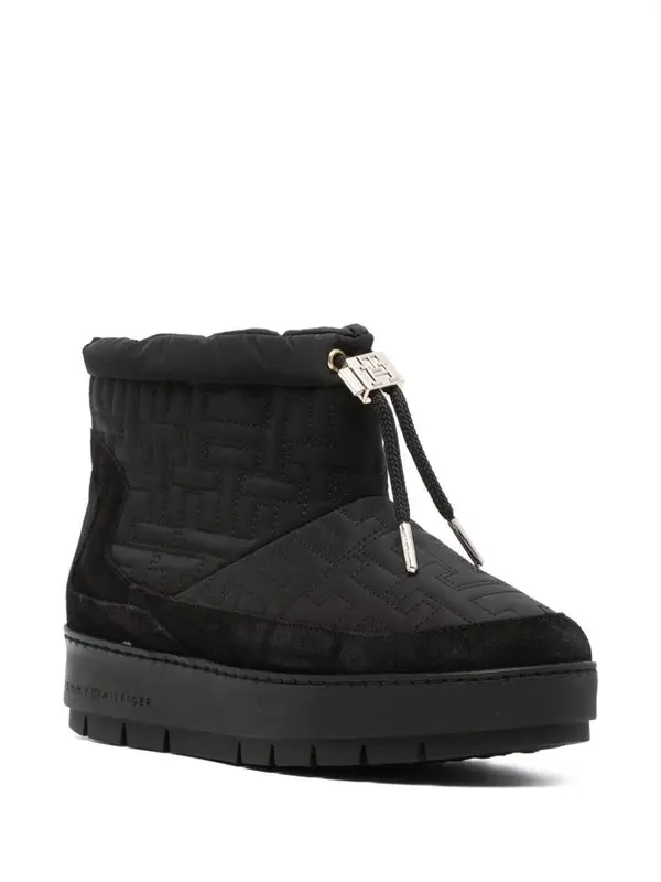 Tommy Hilfiger Monogram-jacquard Platform Snow Boots
