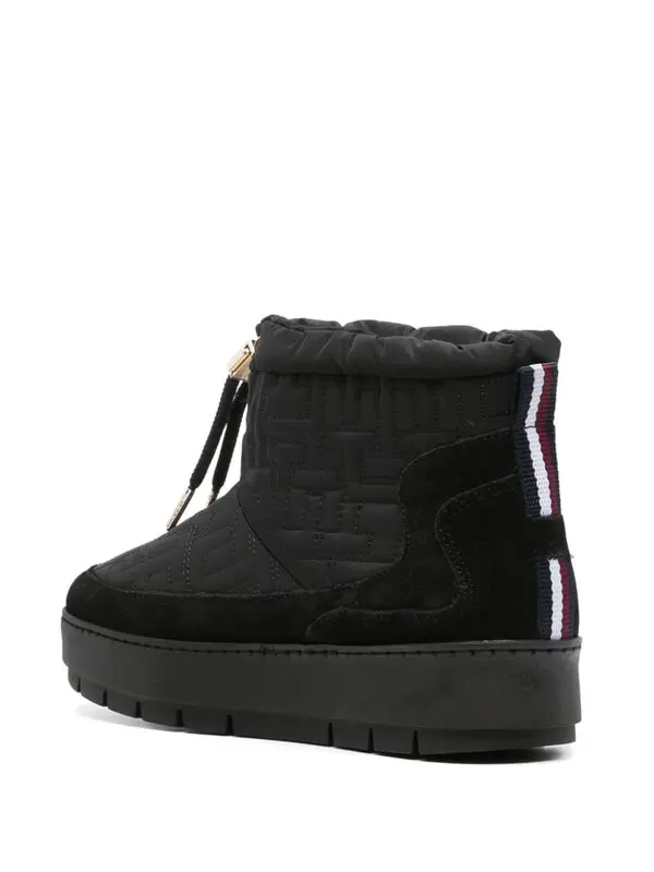Tommy Hilfiger Monogram-jacquard Platform Snow Boots