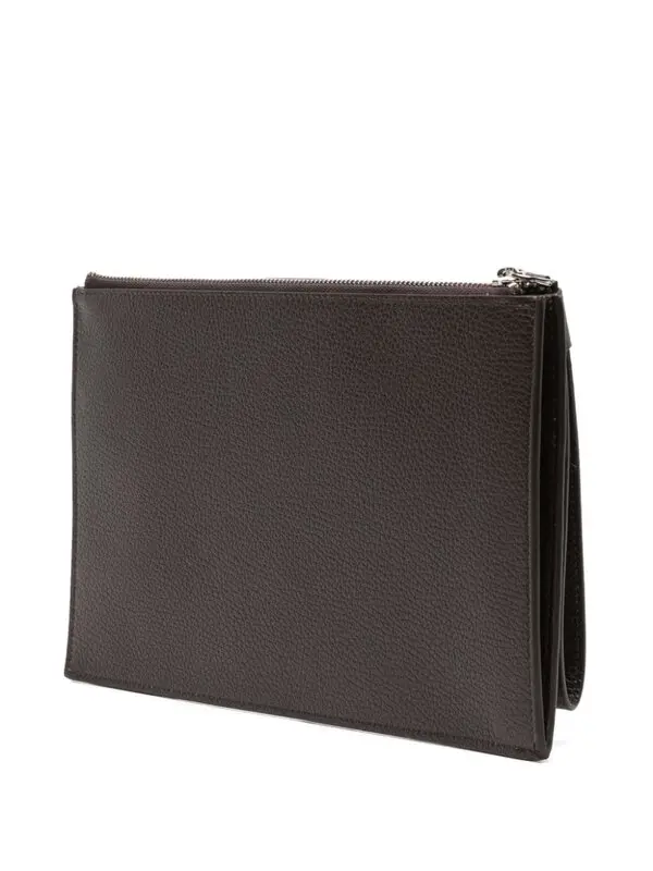 ORTIGNI Leather Clutch - Brown