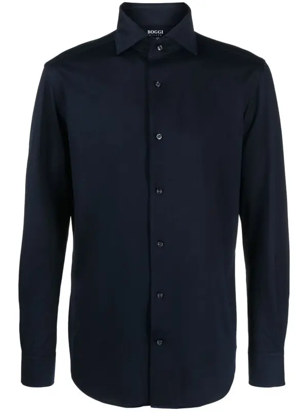 Boggi Milano Long-sleeve Button-up Shirt - Blue