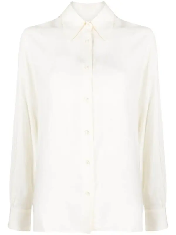 Officine Générale Pointed-collar Button-up Shirt - Neutrals