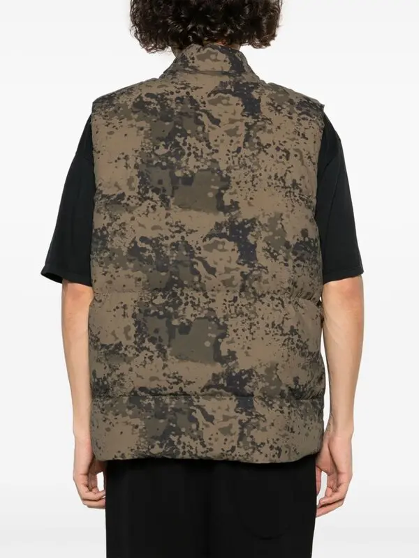 REPRESENT Camouflage-print Puffer Gilet - Brown