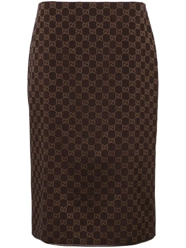 Gucci Gg Supreme Midi Skirt