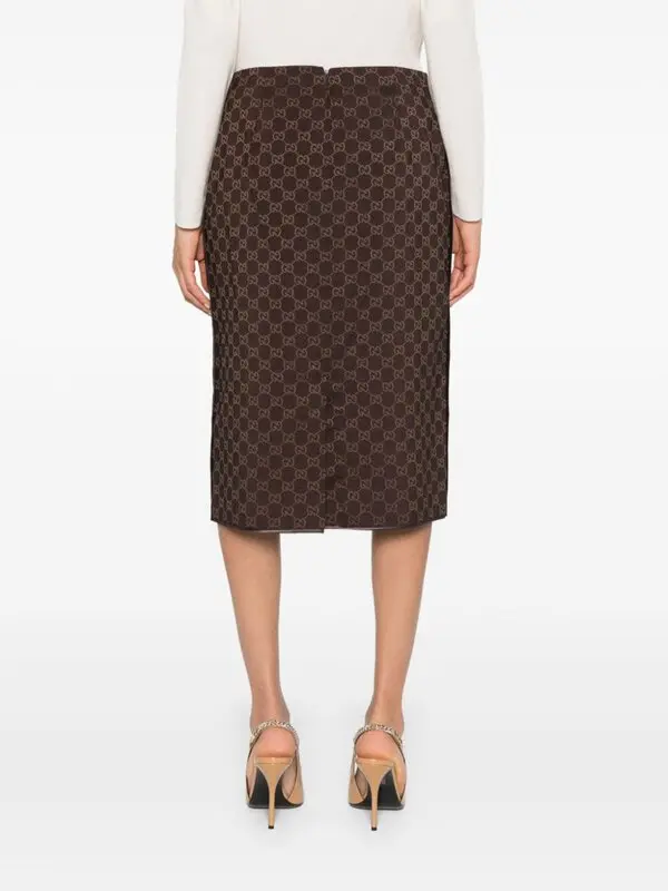 Gucci Gg Supreme Midi Skirt