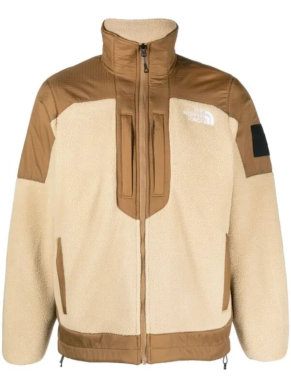The North Face Panelled Fleece Jacket - Brown