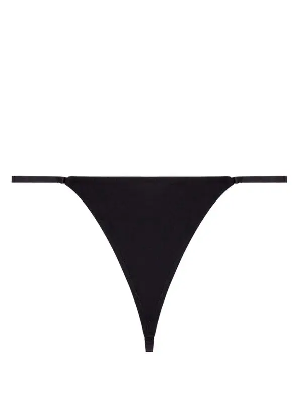 DIESEL® Ufst-d-string Logo-plaque Thong - Black