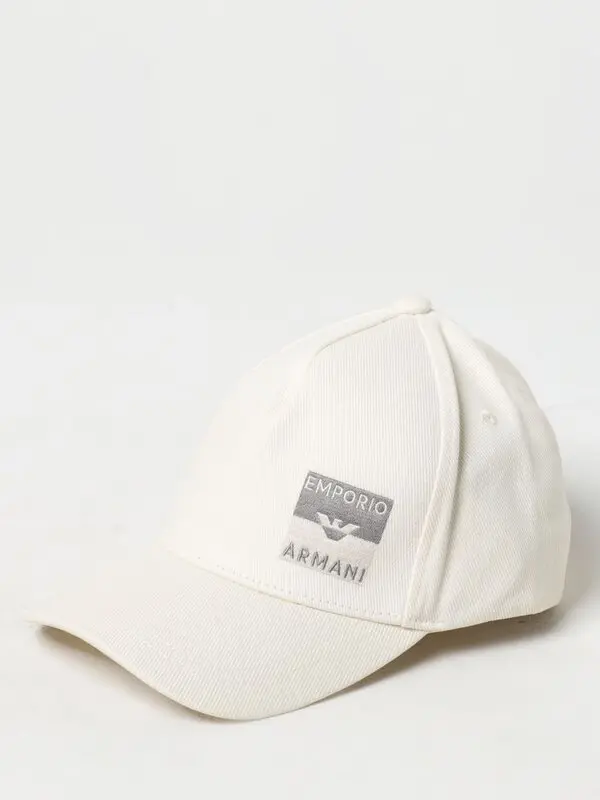Emporio Armani Cotton And Viscose Hat - White