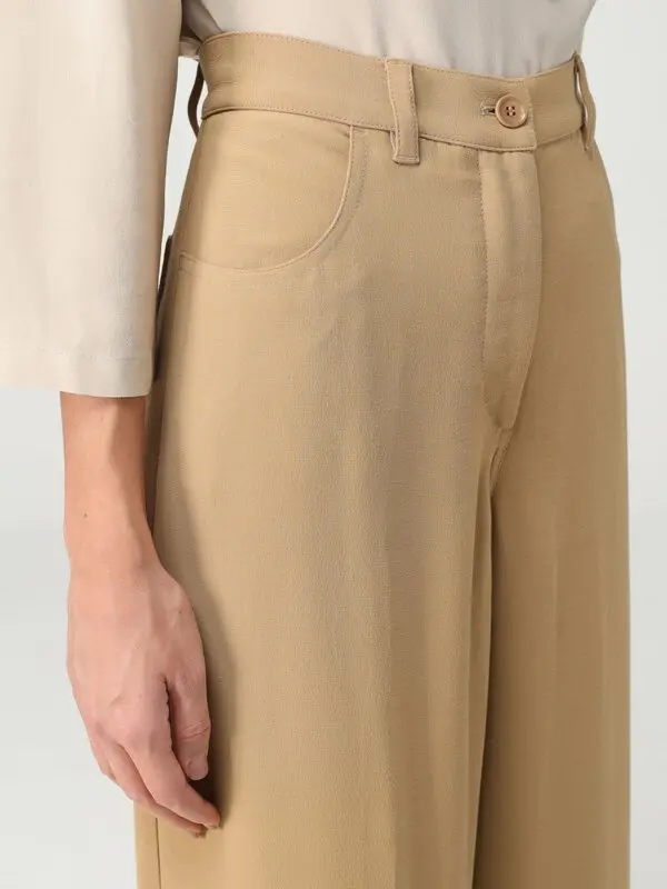 Aspesi Wide Leg Tailored Trousers - Camel