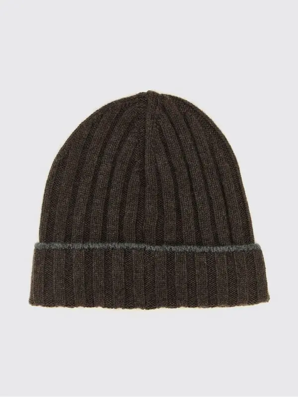 Brunello Cucinelli Ribbed Knit Beanie - Brown