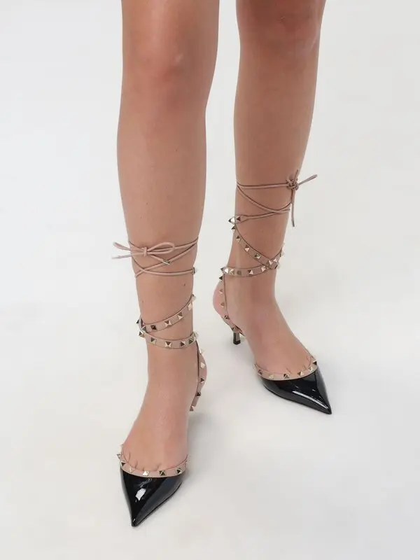 Valentino Garavani Rockstud Patent Leather Pumps With Studs
