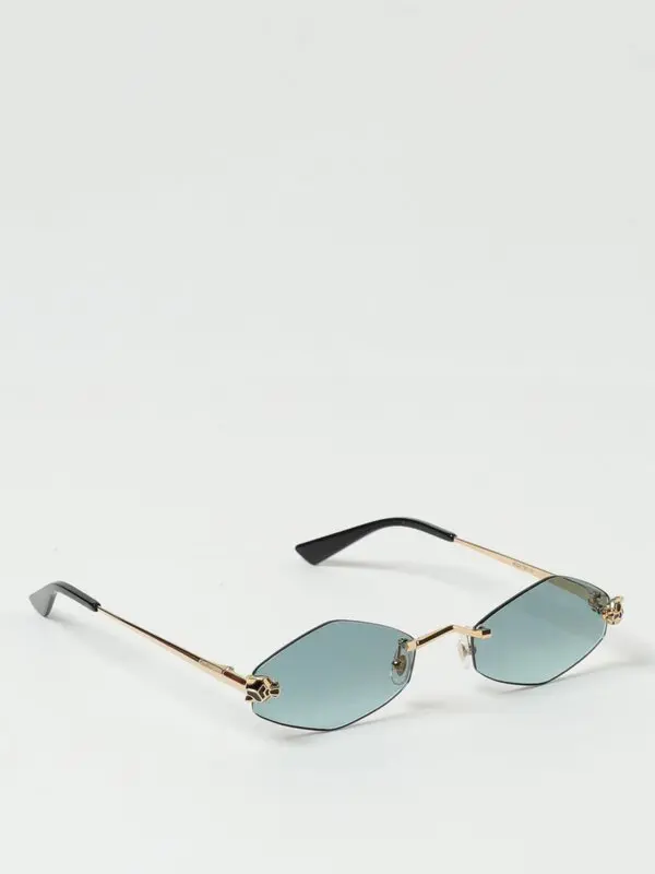 CARTIER Metal Panthère Sunglasses - Green