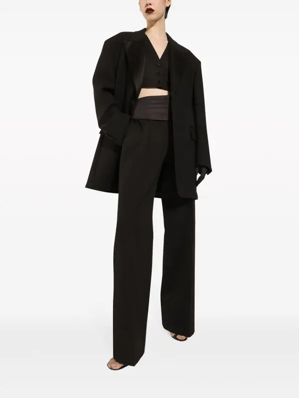 Dolce & Gabbana Number-patch Tailored Cropped Vest