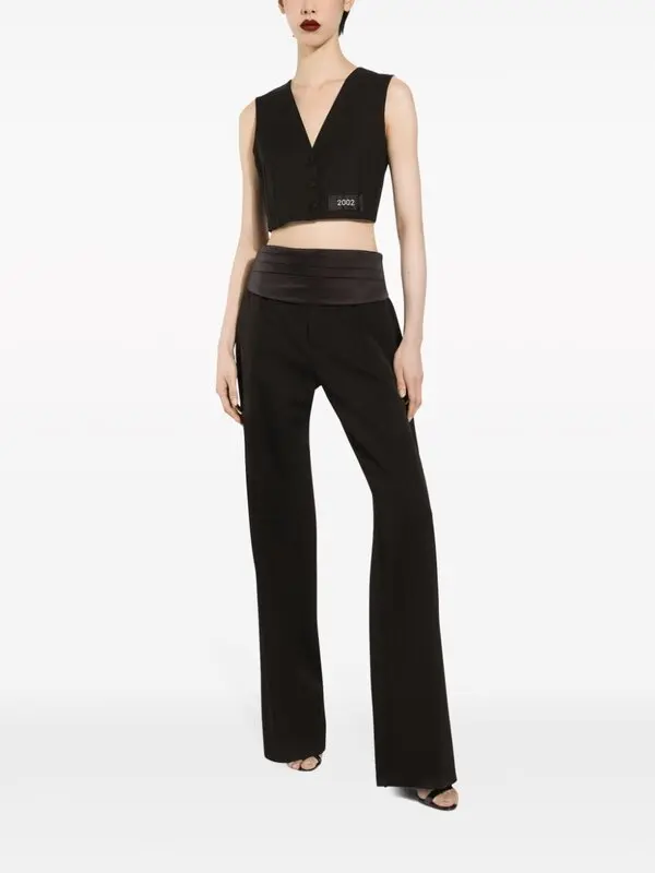 Dolce & Gabbana Number-patch Tailored Cropped Vest