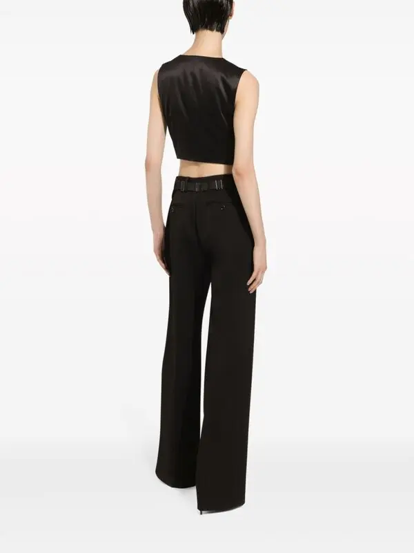 Dolce & Gabbana Number-patch Tailored Cropped Vest