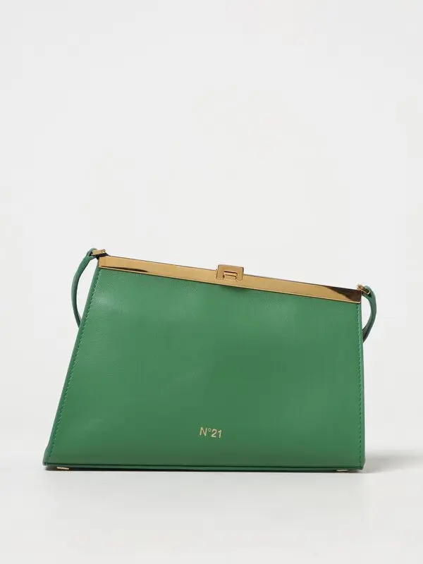 N° 21 Jaenne Leather Bag With Gold Tone Clasp