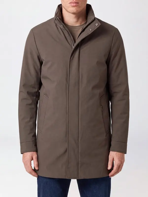 MOORER Knee-length Polyester Parka With High Collar