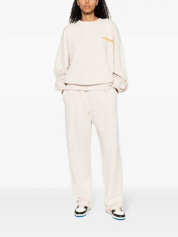 A PAPER KID Logo-patch Cotton Track Pants