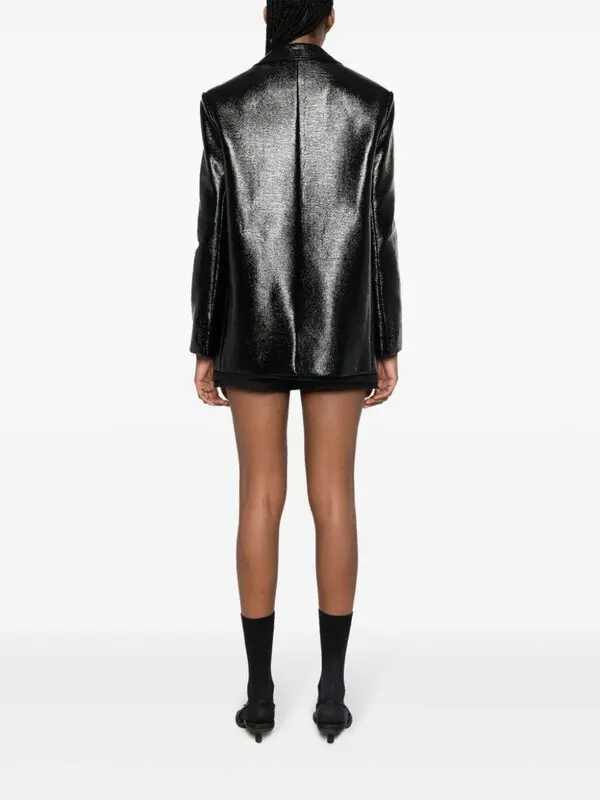 COURREGES Strap-detail Patent-finish Jacket