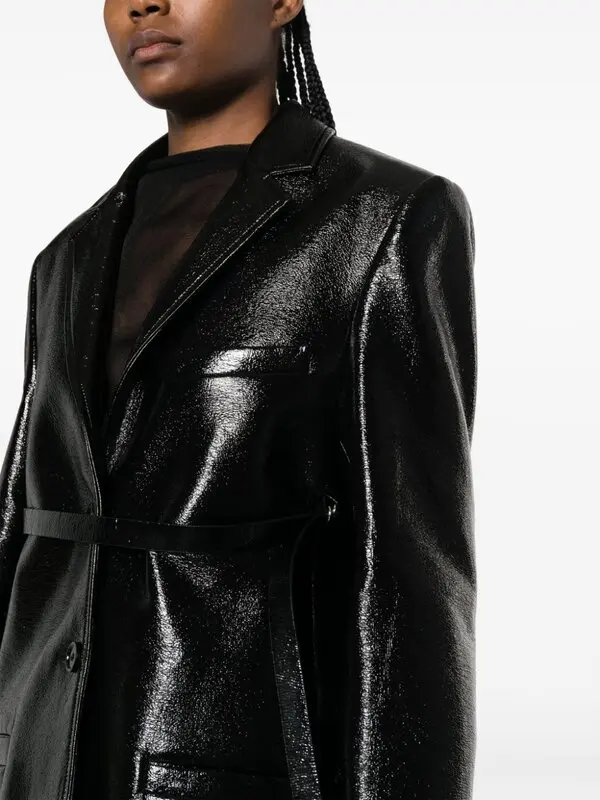 COURREGES Strap-detail Patent-finish Jacket