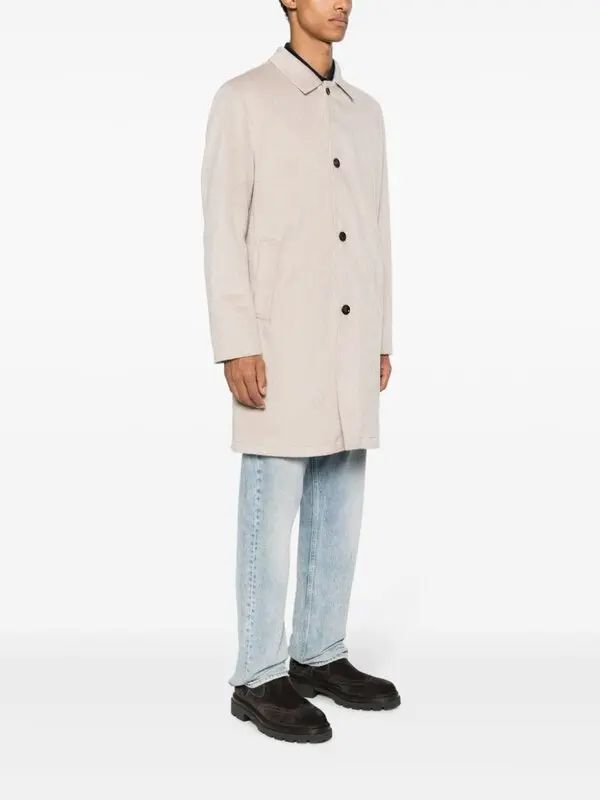 KIRED Single-breasted Midi Coat - Neutrals