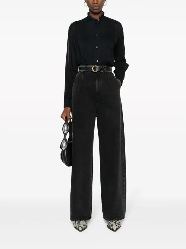 MARANT ETOILE Gamble Organic Cotton Shirt - Black