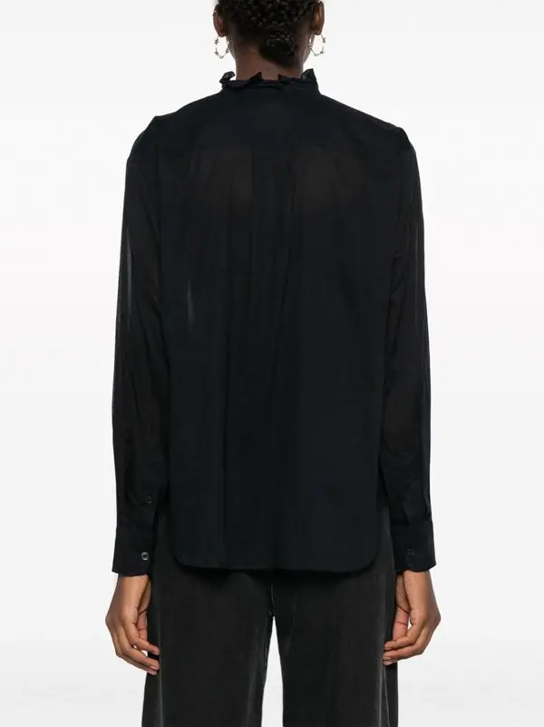 MARANT ETOILE Gamble Organic Cotton Shirt - Black