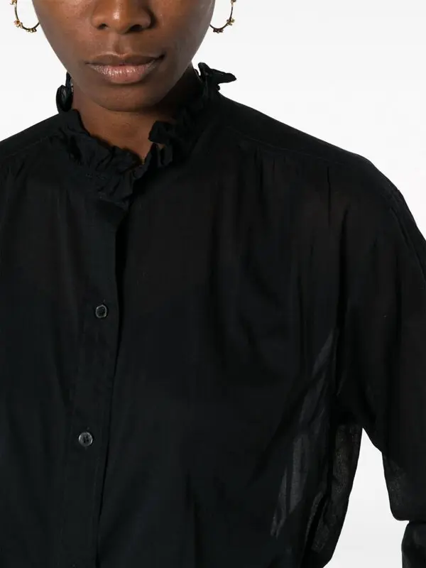 MARANT ETOILE Gamble Organic Cotton Shirt - Black