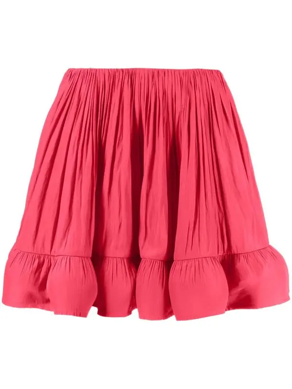 LANVIN Ruffled Flared Miniskirt - Pink