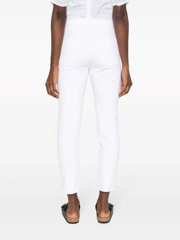 MARANT ETOILE Nea Cotton Slim-fit Trousers - White
