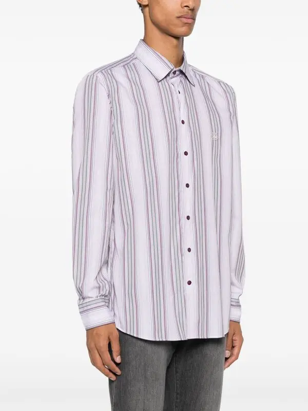 Etro Logo-embroidered Striped Shirt
