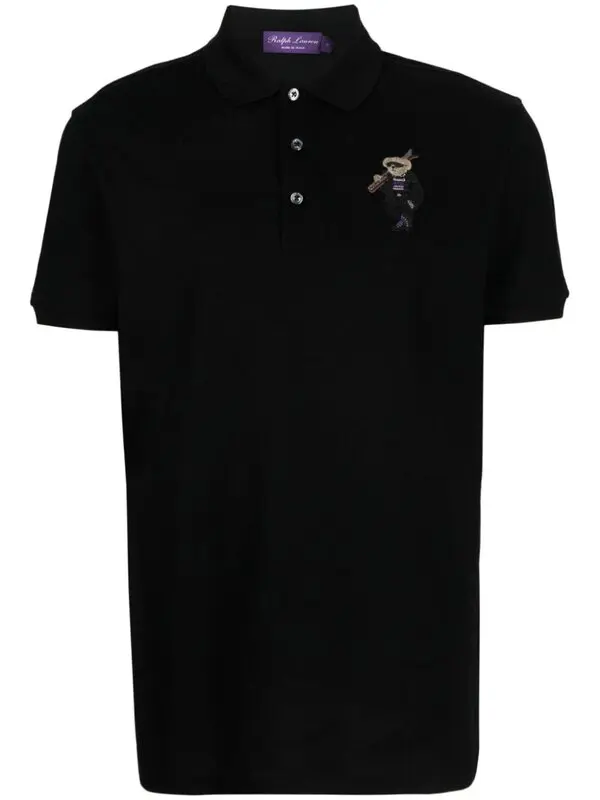 Ralph Lauren Purple Label Polo Bear-embroidered Polo Shirt