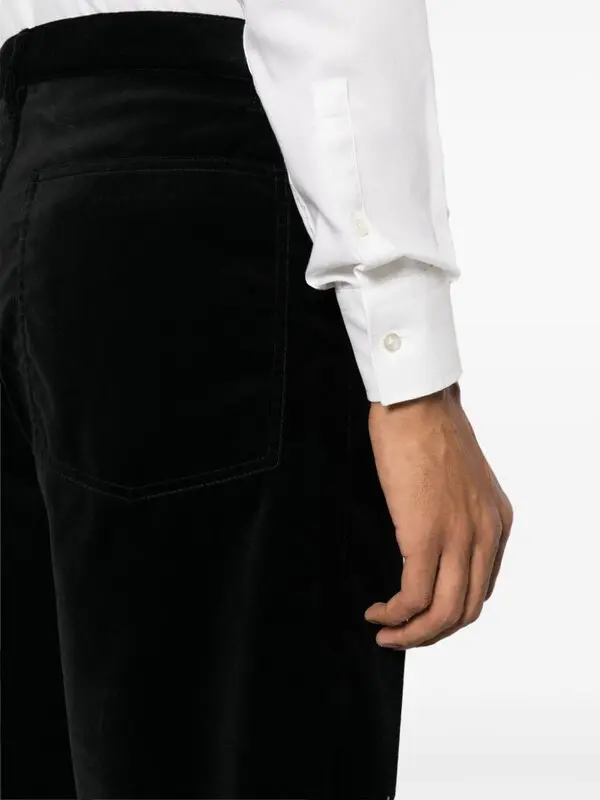 Comme Des Garçons Straight-leg Velvet Trousers