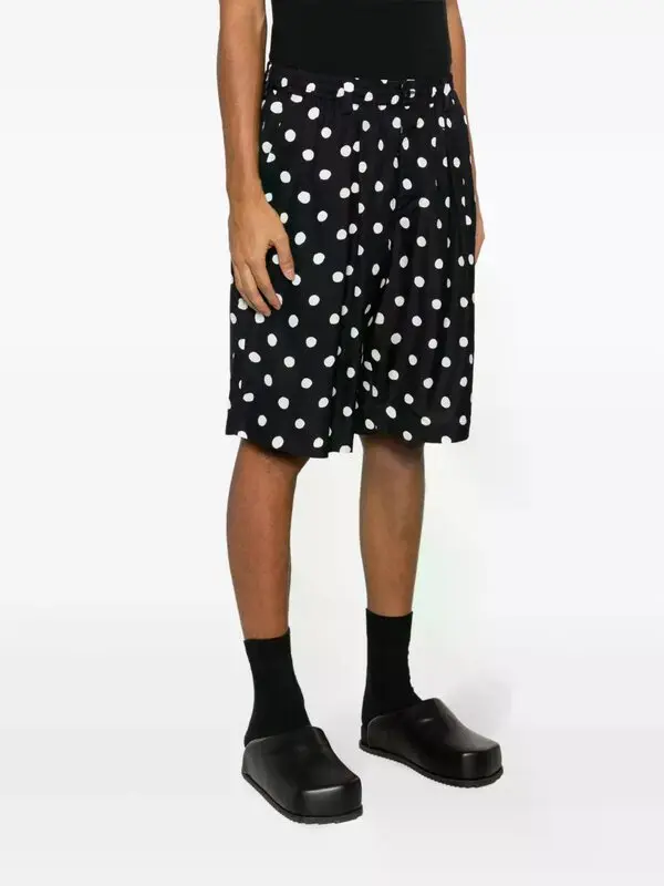 Marni Polka Dot-print Pleated Bermuda Shorts