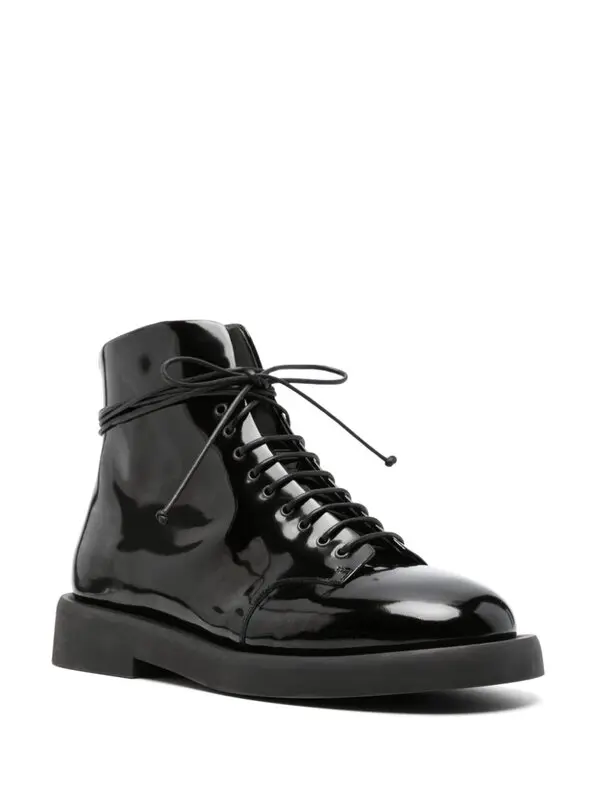 Marsèll 40mm Gommello Patent-finish Biker Boots