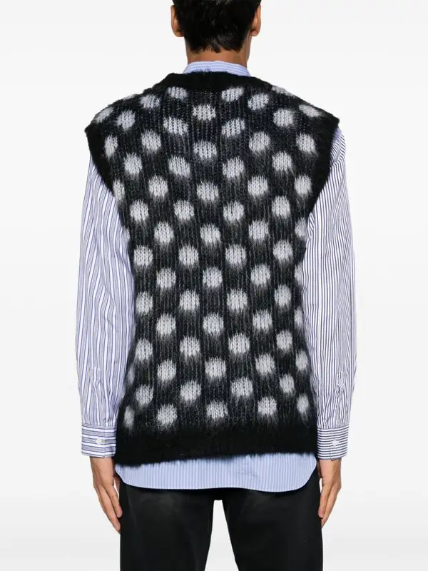 Marni Polka-dot Brushed-knit Vest