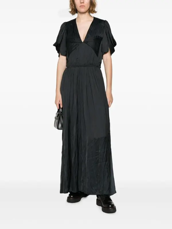 Zadig&Voltaire Bow-embellished Crinkled Satin Dress