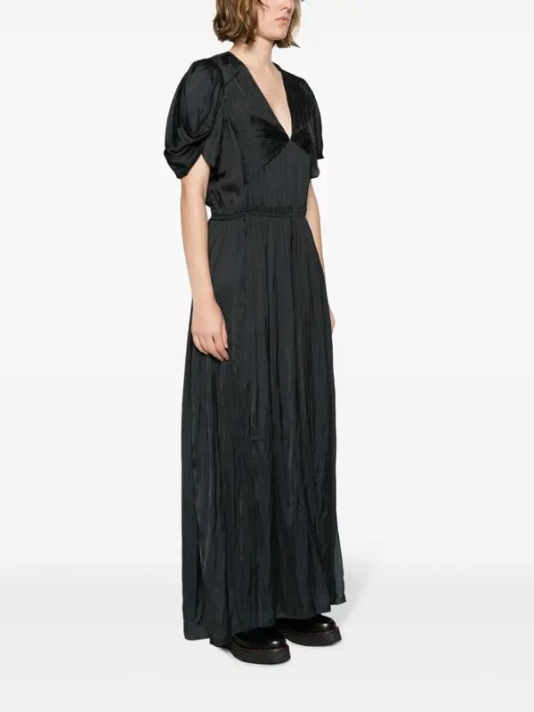 Zadig&Voltaire Bow-embellished Crinkled Satin Dress