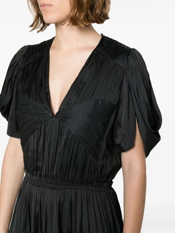 Zadig&Voltaire Bow-embellished Crinkled Satin Dress