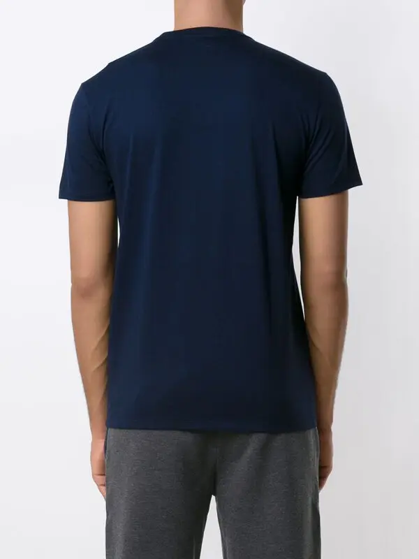 Lacoste Logo-appliqué V-neck Cotton T-shirt - Blue