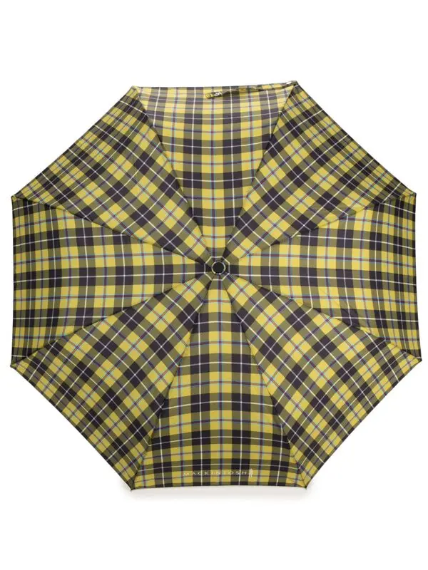 Mackintosh Ayr Check-pattern Automatic Telescopic Umbrella - Green