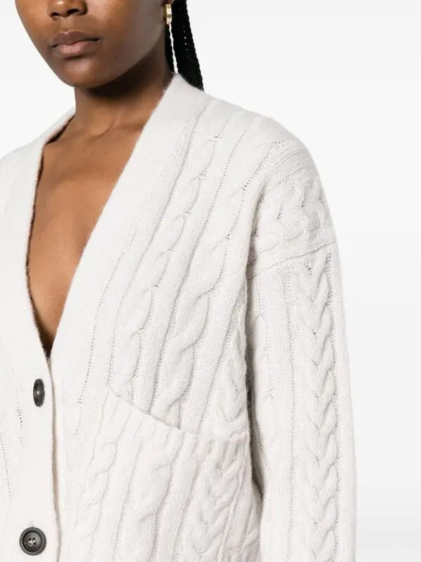 Peserico Cable-knit Cropped Cardigan