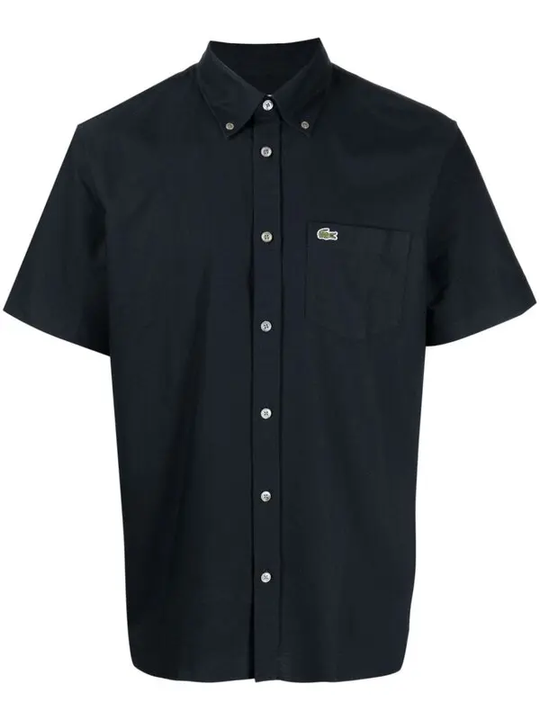 Lacoste Logo-embroidered Cotton Shirt - Blue