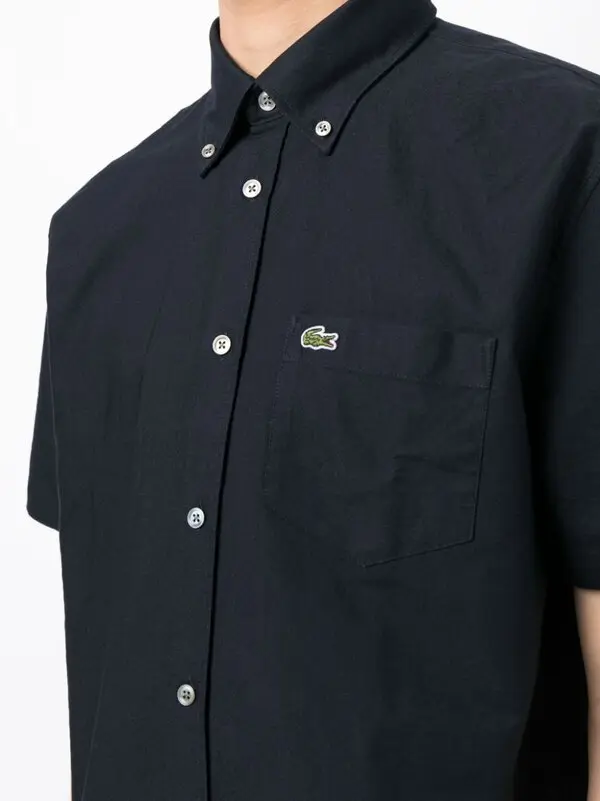 Lacoste Logo-embroidered Cotton Shirt - Blue
